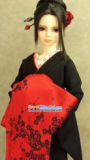 Japanese Kimono Swordswoman Costume Complete Set
