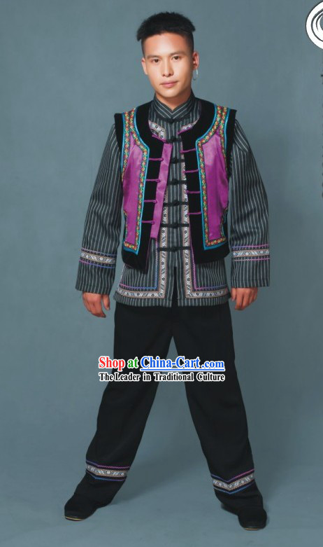 Miao Tribe Clothes Two Sets for Men and Women
