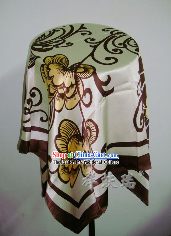 Chinese Beijing Rui Fu Xiang Silk Scarf
