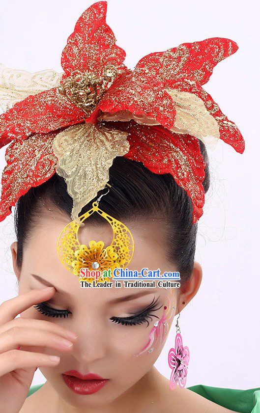 Chinese Folk Dance Costume Headpiece