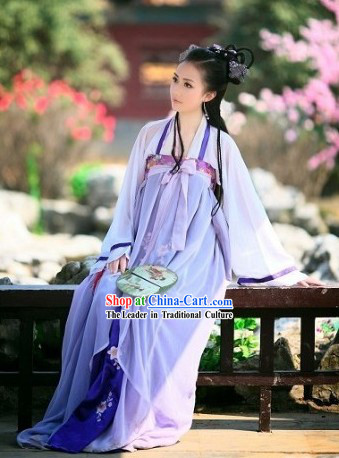 Purple Traditional Ancient Chinese Ruqun Robe Suit