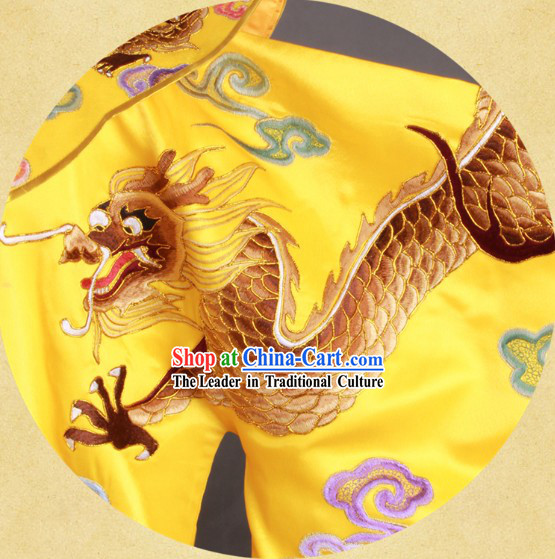 Ancient Tang Dynasty Emperor Dragon Clothing Costumes and Crown Hat ...