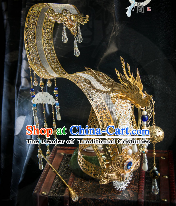 Tang Dynasty Emperor Crown Headpieces Hair Accessories Set