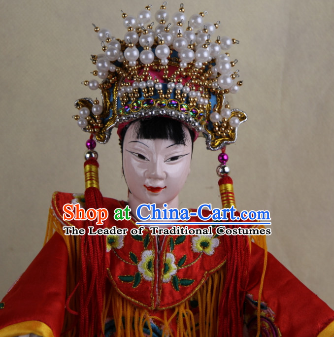 Traditional Chinese Handmade and Carved Wedding Brides Glove Puppet ...