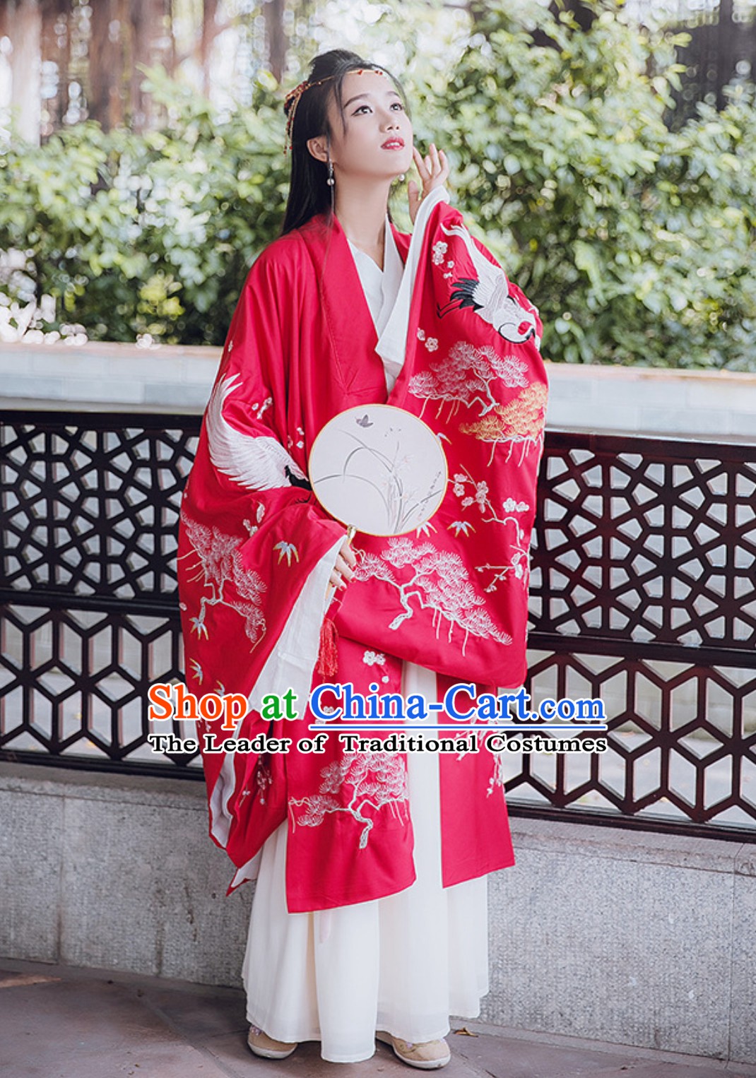 Top Traditional Hanfu Dress Embroidered Crane Clothing Daxiushan Formal ...